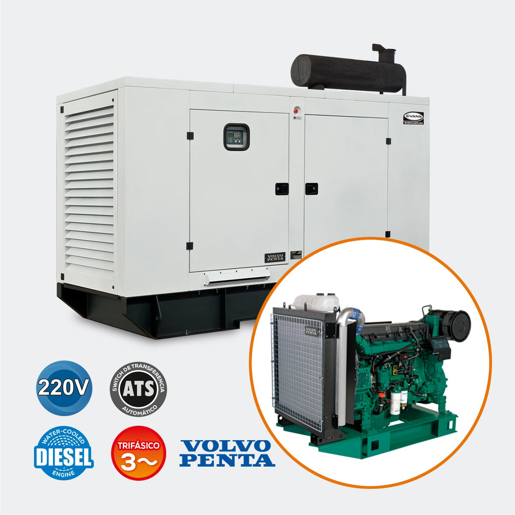 GENERADOR TRIFÁSICO 501KVA 220V A/A VOLVO - GTC501DA220V